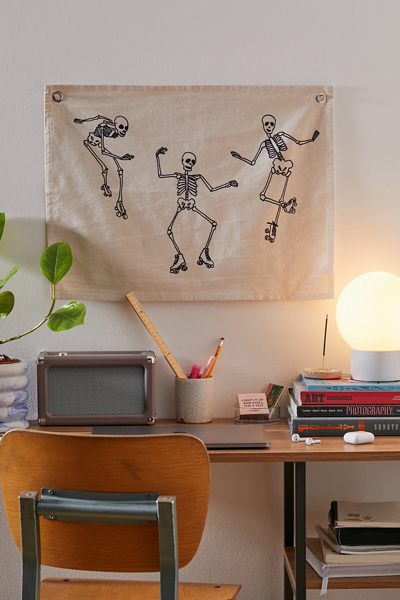 Roller Skating Skeletons Tapestry | Urban Outfitters