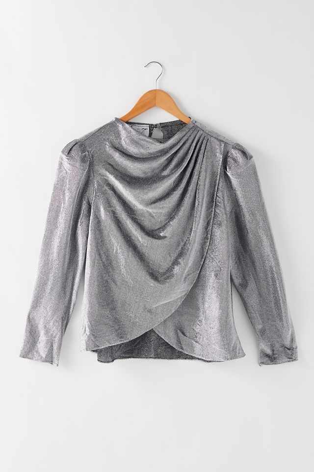 Vintage Shimmer Draped Top | Urban Outfitters
