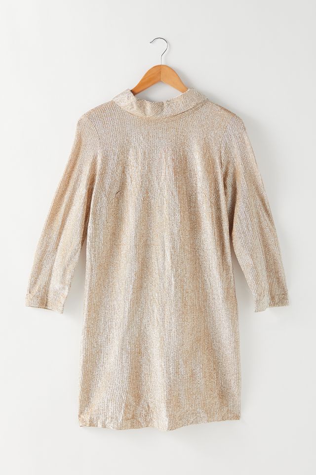 Vintage Shimmer Zip Dress | Urban Outfitters