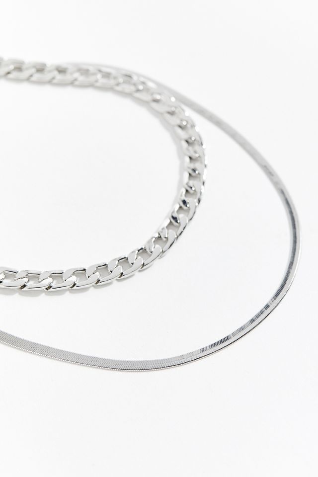 Snake And Curb Chain Layer Necklace | Urban Outfitters Canada