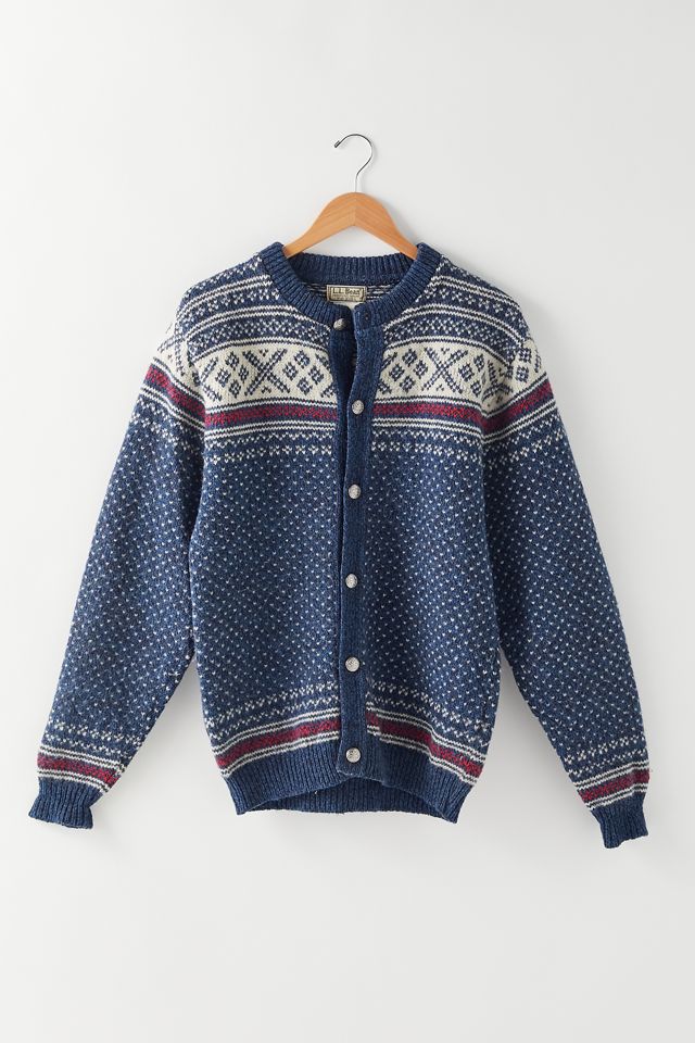 Vintage Blue Fairisle Cardigan | Urban Outfitters