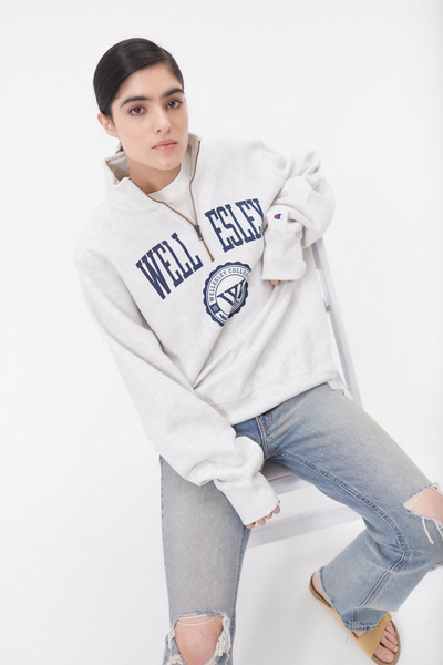 Champion UO Exclusive Wellesley College Quarter-Zip Sweatshirt | Urban ...