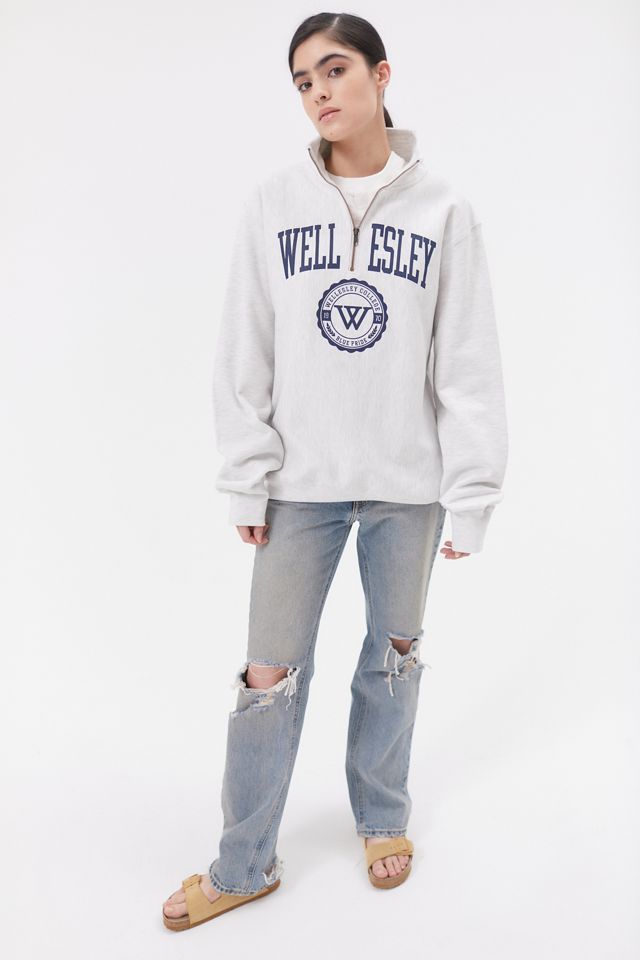 Champion UO Exclusive Wellesley College Quarter-Zip Sweatshirt | Urban ...