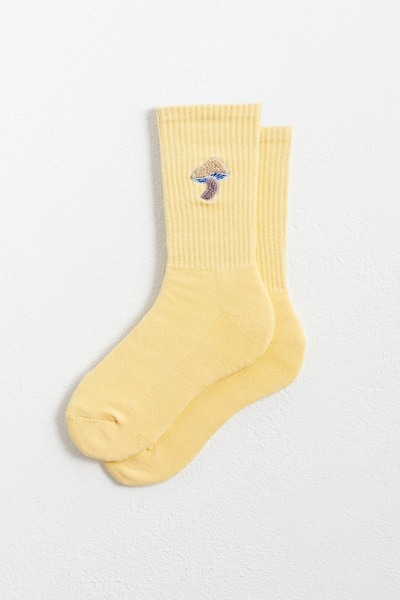 Contrast Mushroom Icon Crew Sock | Urban Outfitters