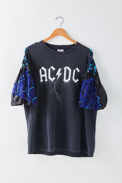 T-shirt vintage à paillettes Music AC / DC | Urban Outfitters Canada