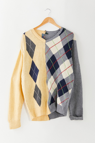 Vintage Spliced Argyle Sweater | Urban Outfitters