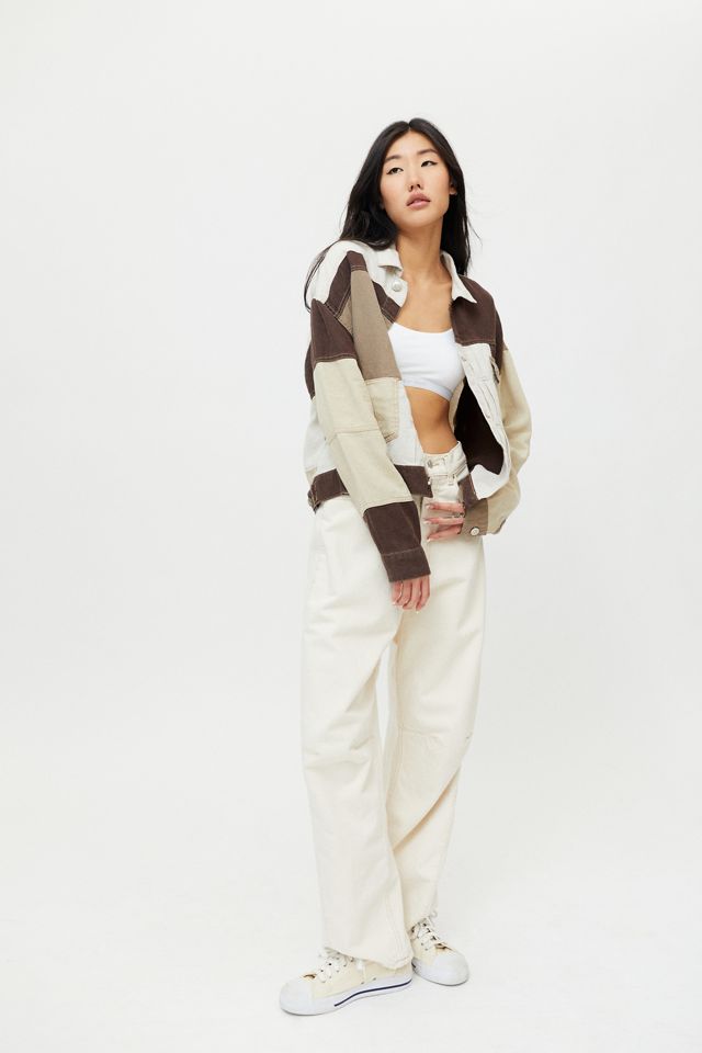 BDG Luca Patchwork Linen Jacket | Urban Outfitters