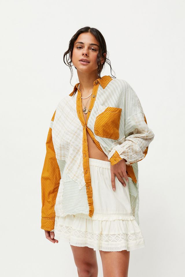 BDG Marco Spliced Button-Down Shirt | Urban Outfitters