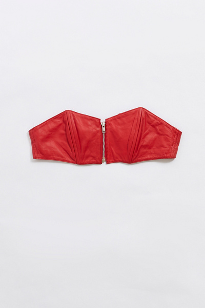 Vintage Red Leather Bra Top | Urban Outfitters