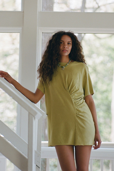 Out From Under Celeste Ruched Slip | Urban Outfitters Canada