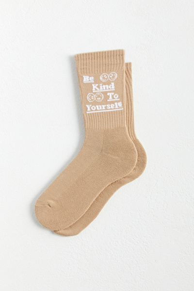 Be Kind To Yourself Crew Sock | Urban Outfitters