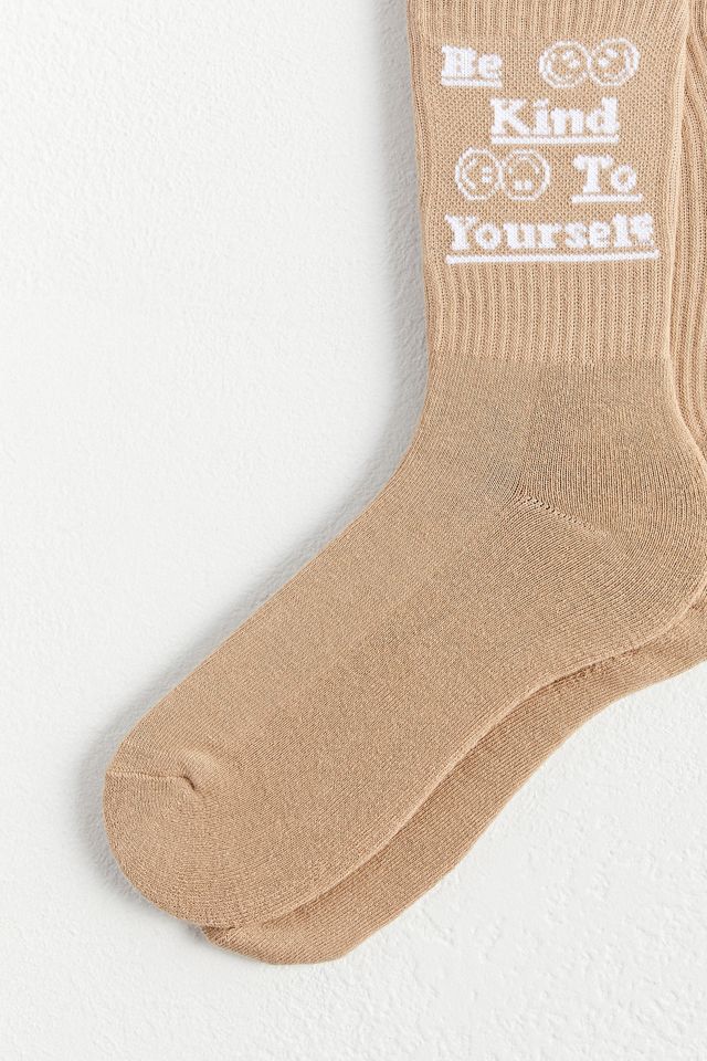 Be Kind To Yourself Crew Sock | Urban Outfitters