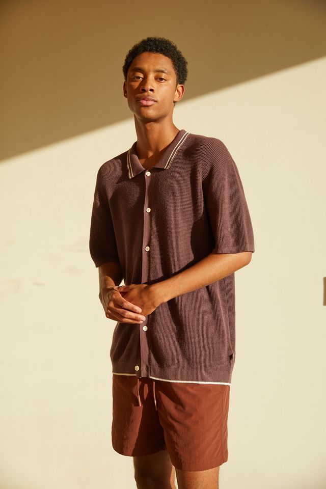Standard Cloth Waffle Stitch Polo Shirt | Urban Outfitters Canada