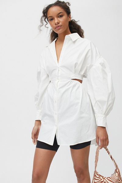Ghospell Reflector Cutout Shirt Dress | Urban Outfitters