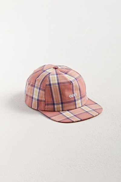 OBEY Madras Plaid Baseball Hat | Urban Outfitters