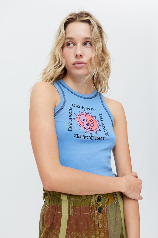 Delicate & Balance Fitted Tank Top | Urban Outfitters