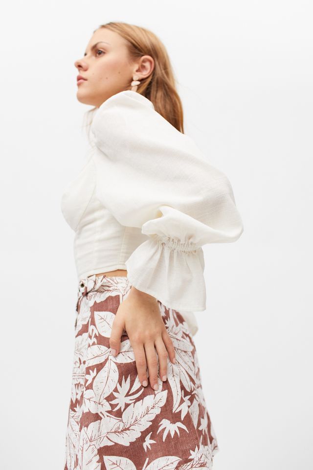 UO Jayden Hook and Eye Blouse | Urban Outfitters