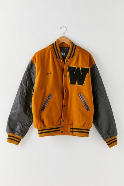 Vintage Tan Varsity Jacket | Urban Outfitters