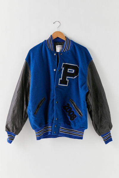 Vintage Blue Varsity Jacket | Urban Outfitters