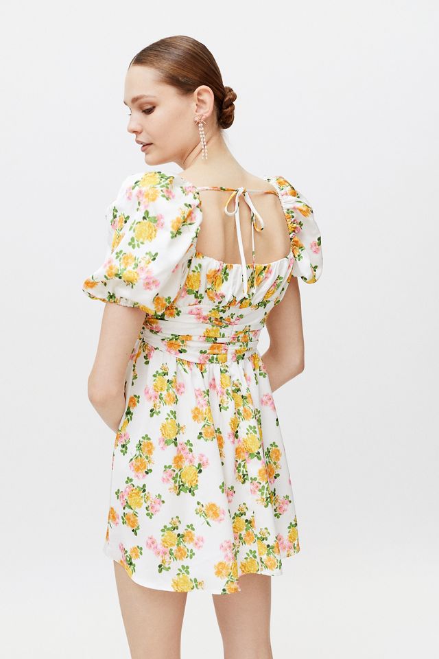 For Love & Lemons Emma Floral Mini Dress | Urban Outfitters Canada