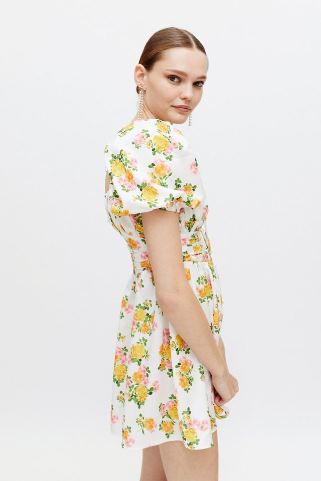 For Love & Lemons Emma Floral Mini Dress | Urban Outfitters Canada