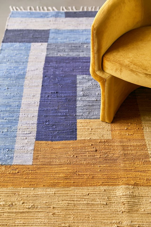 Roland Printed Rag Rug | Urban Outfitters