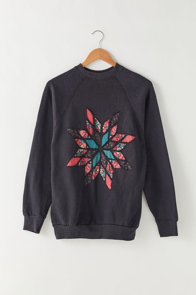 Vintage Patchwork Craft Crew Neck Sweatshirt | Urban Outfitters