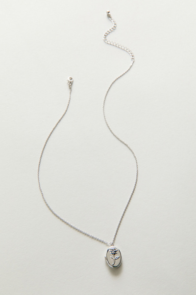 Delicate Floral Locket Necklace | Urban Outfitters