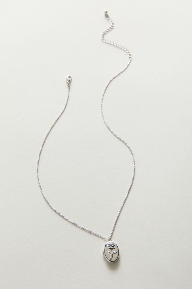 Delicate Floral Locket Necklace | Urban Outfitters