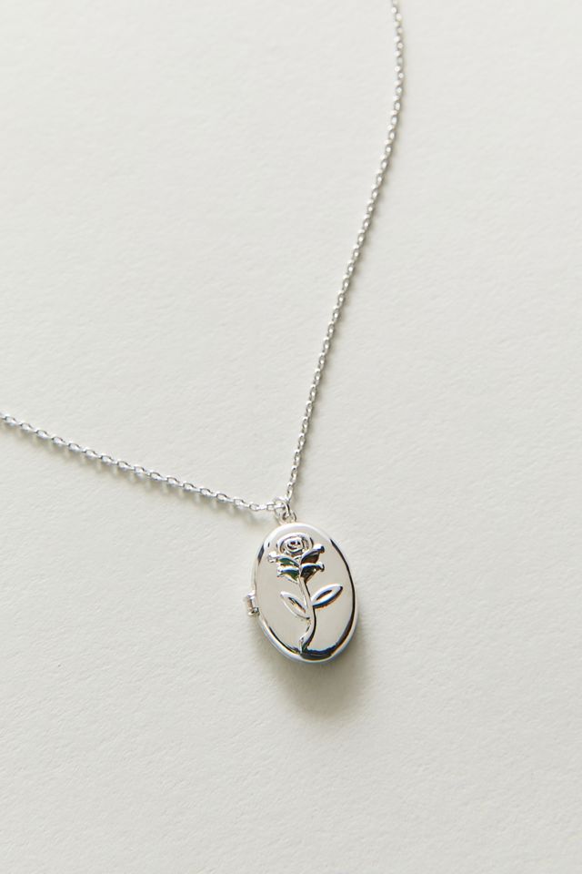 Delicate Floral Locket Necklace | Urban Outfitters