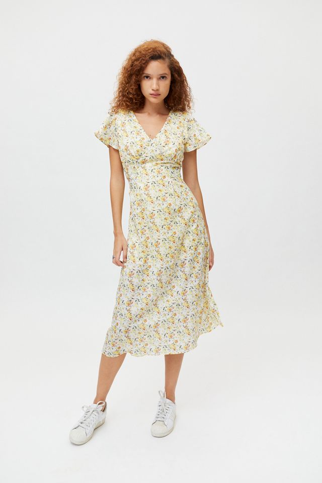 Love + Harmony V-Neck Midi Dress | Urban Outfitters