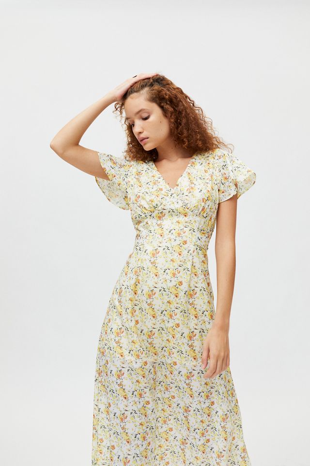 Love + Harmony V-Neck Midi Dress | Urban Outfitters