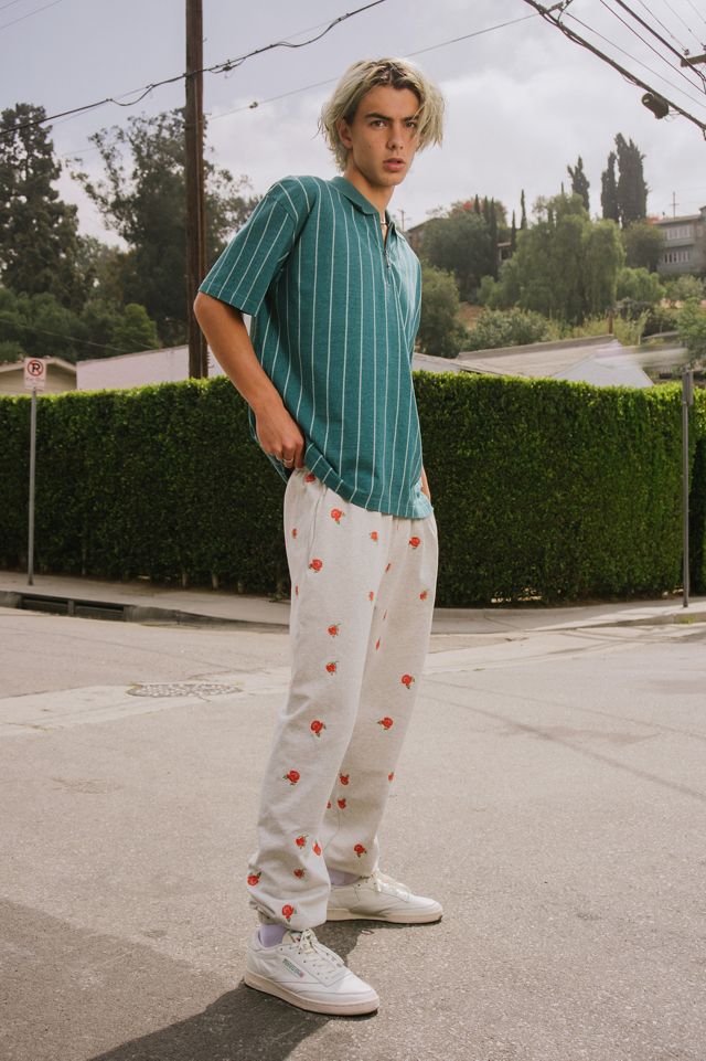 UO Embroidered Rose Sweatpant | Urban Outfitters