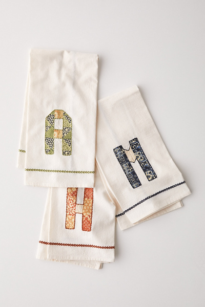 Patchwork Monogram Tea Towel | Urban Outfitters