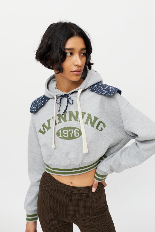 Bdg Shore Cropped Hoodie Sweatshirt Urban Outfitters