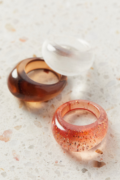 Roxy Resin Ring Set | Urban Outfitters