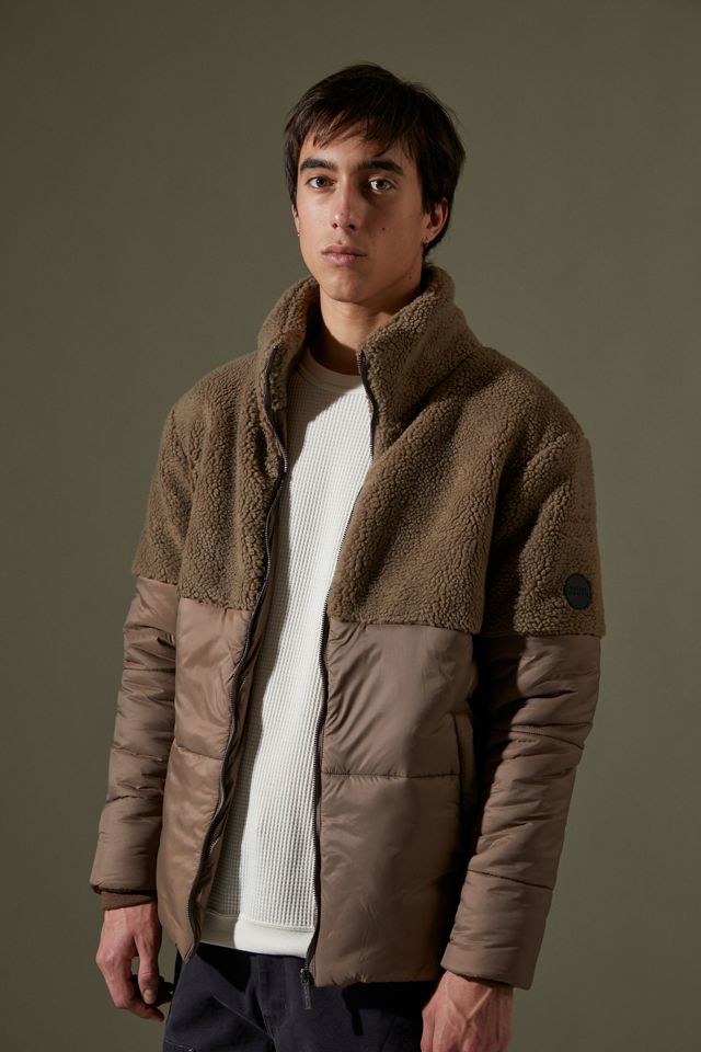 Native Youth Sherpa Mix Puffer Jacket | Urban Outfitters