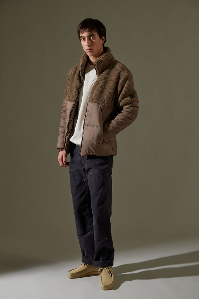 Native Youth Sherpa Mix Puffer Jacket | Urban Outfitters