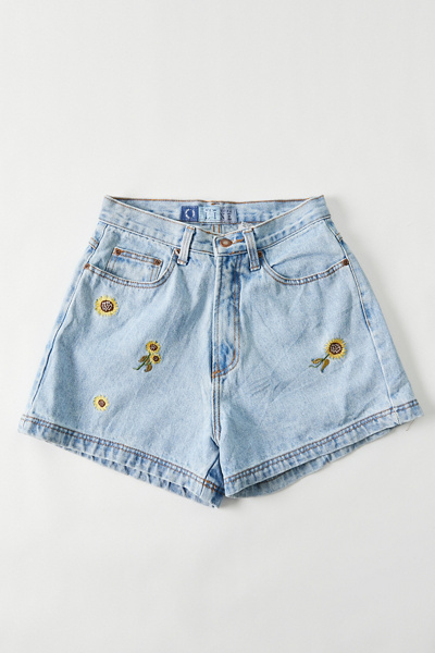 Vintage Sunflower Denim Short | Urban Outfitters Canada
