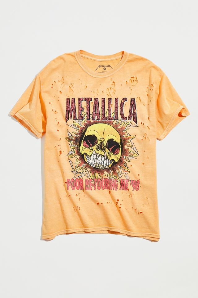 Metallica Sun Distressed Vintage Wash Tee | Urban Outfitters Canada