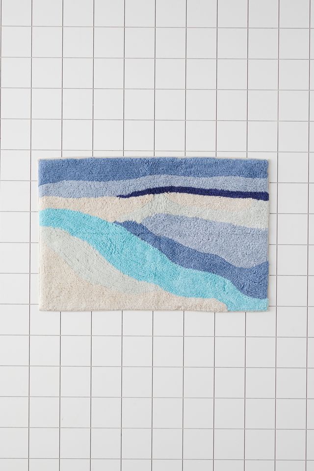 Abstract Mountainscape Bath Mat | Urban Outfitters