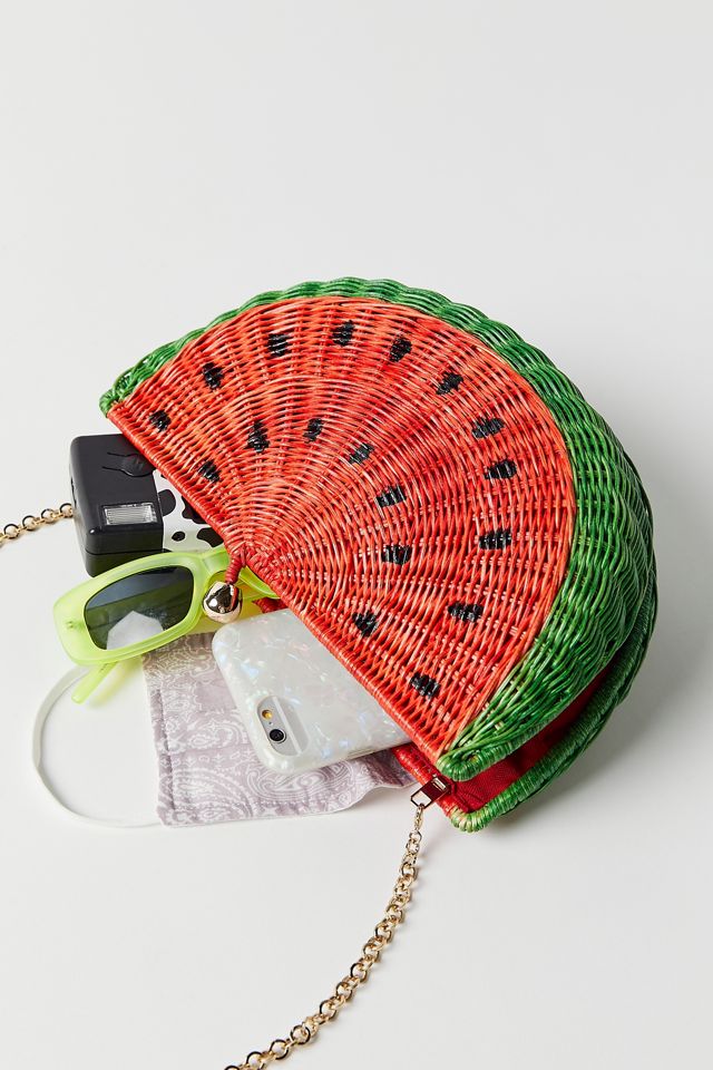 Serpui Watermelon Wicker Clutch Bag | Urban Outfitters