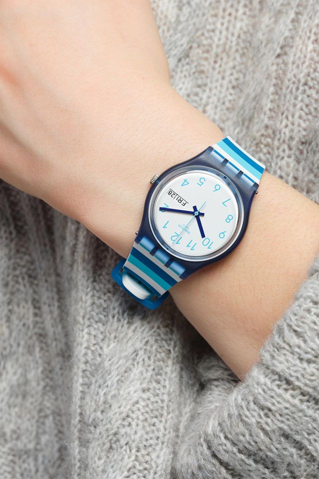 Swatch Striped Waves Watch | Urban Outfitters
