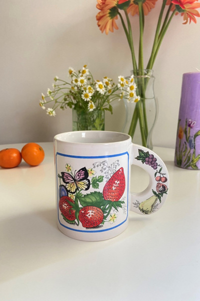 Vintage Strawberry Fields Mug | Urban Outfitters