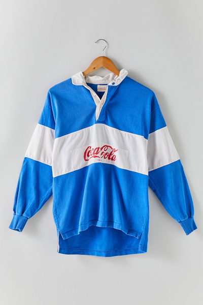 Vintage Coca-Cola Blue Rugby Shirt | Urban Outfitters