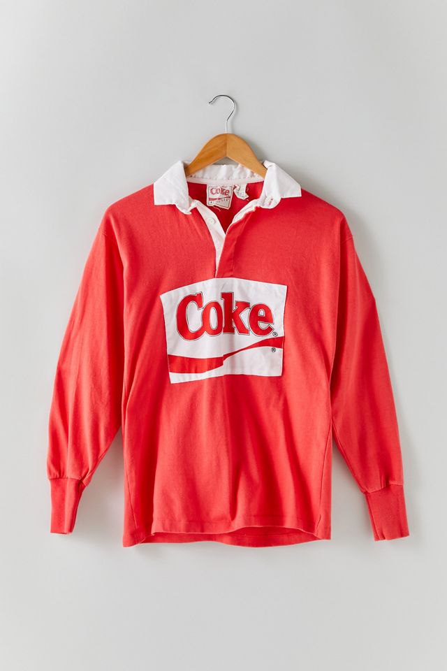 Vintage Coke Red Rugby Shirt | Urban Outfitters