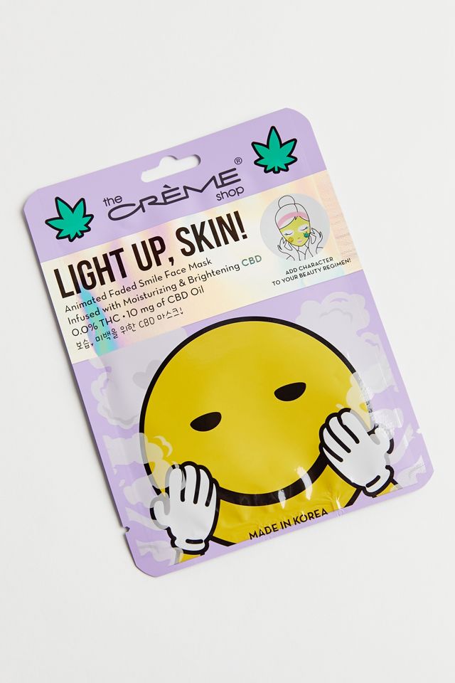 The Crème Shop Light Up, Skin! Animated Faded Smile CBD Face Mask ...