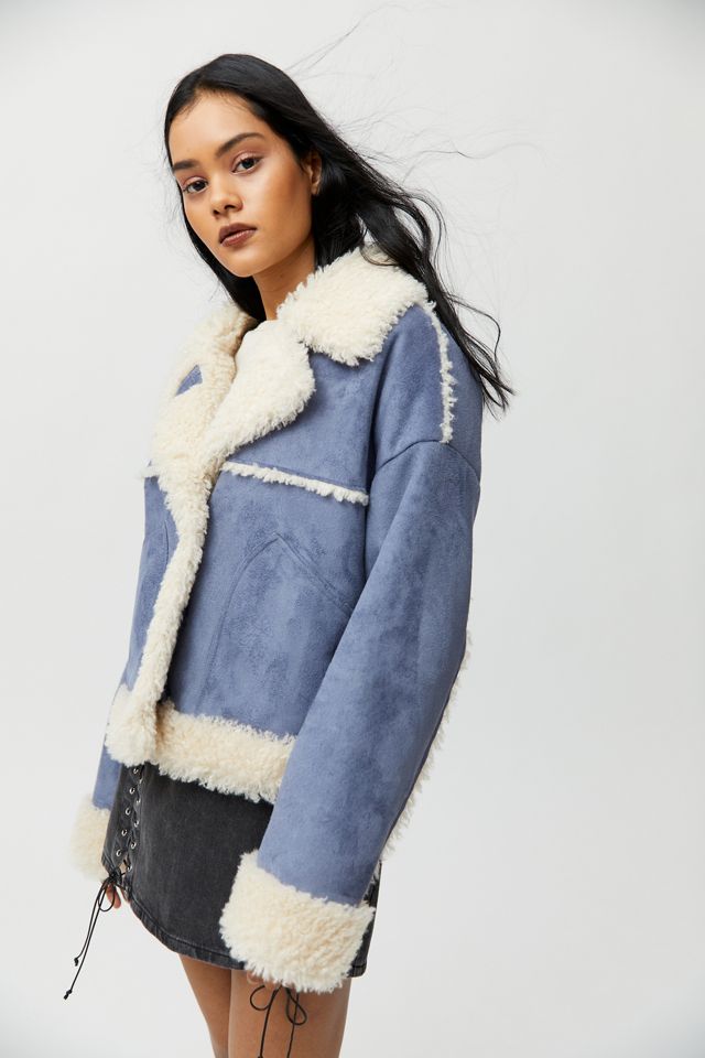UO Maria Faux Shearling Coat | Urban Outfitters