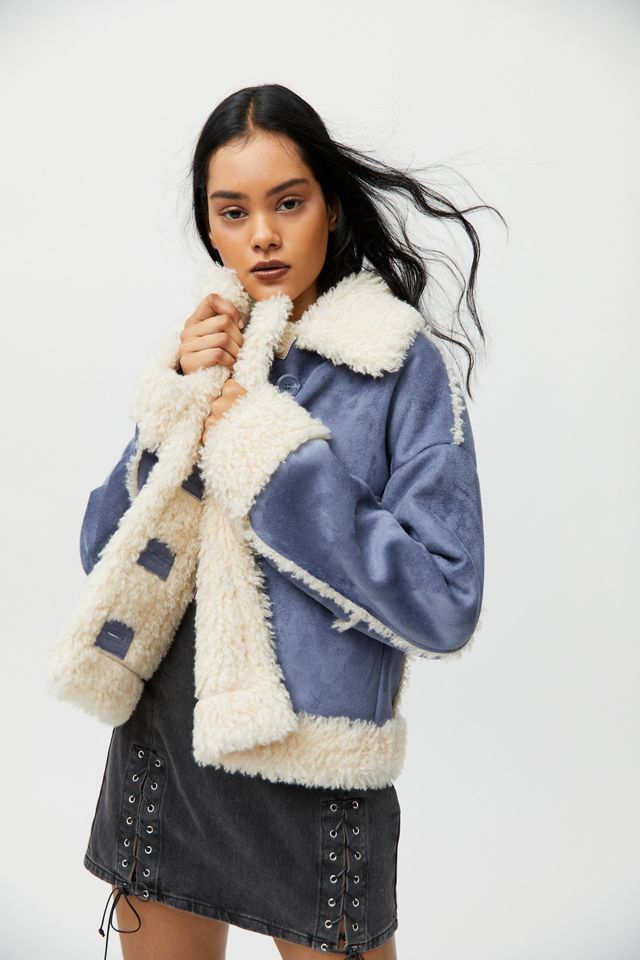 UO Maria Faux Shearling Coat | Urban Outfitters