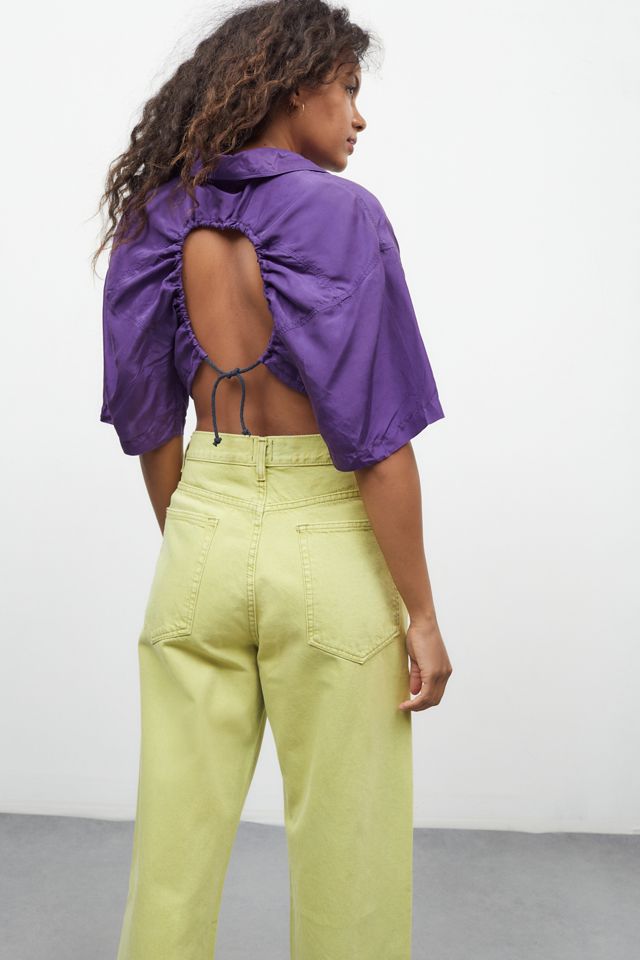 Urban Renewal Remade Open Back Drawstring Shirt | Urban Outfitters